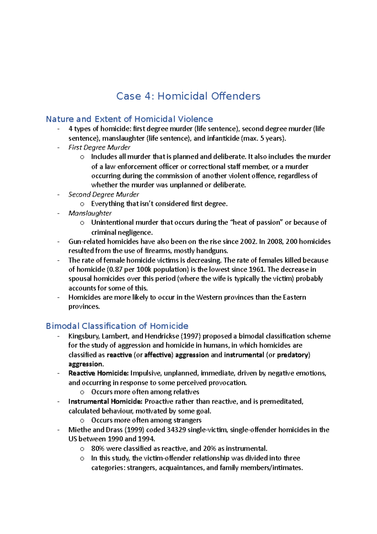 Case 4- Homicidal Offenders OLE - Case 4: Homicidal Offenders Nature ...