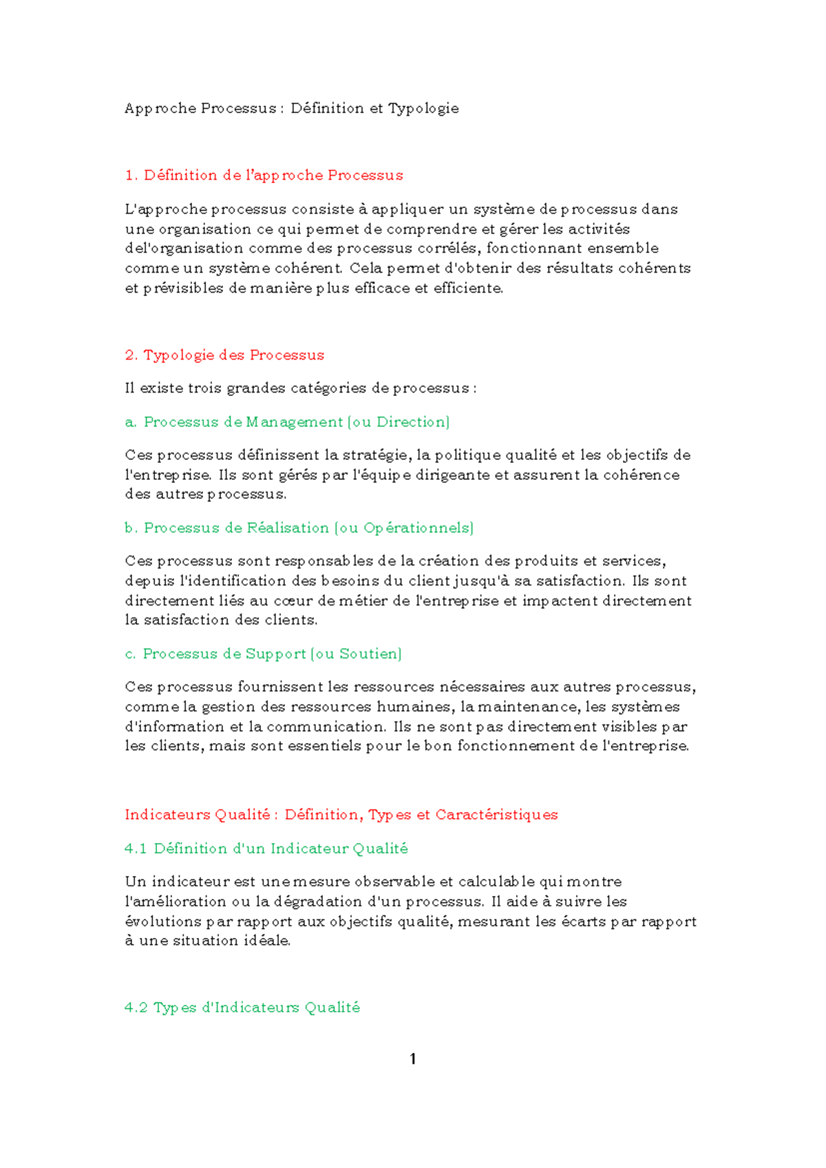 MQ - Fxex r r r - Approche Processus : Définition et Typologie ...