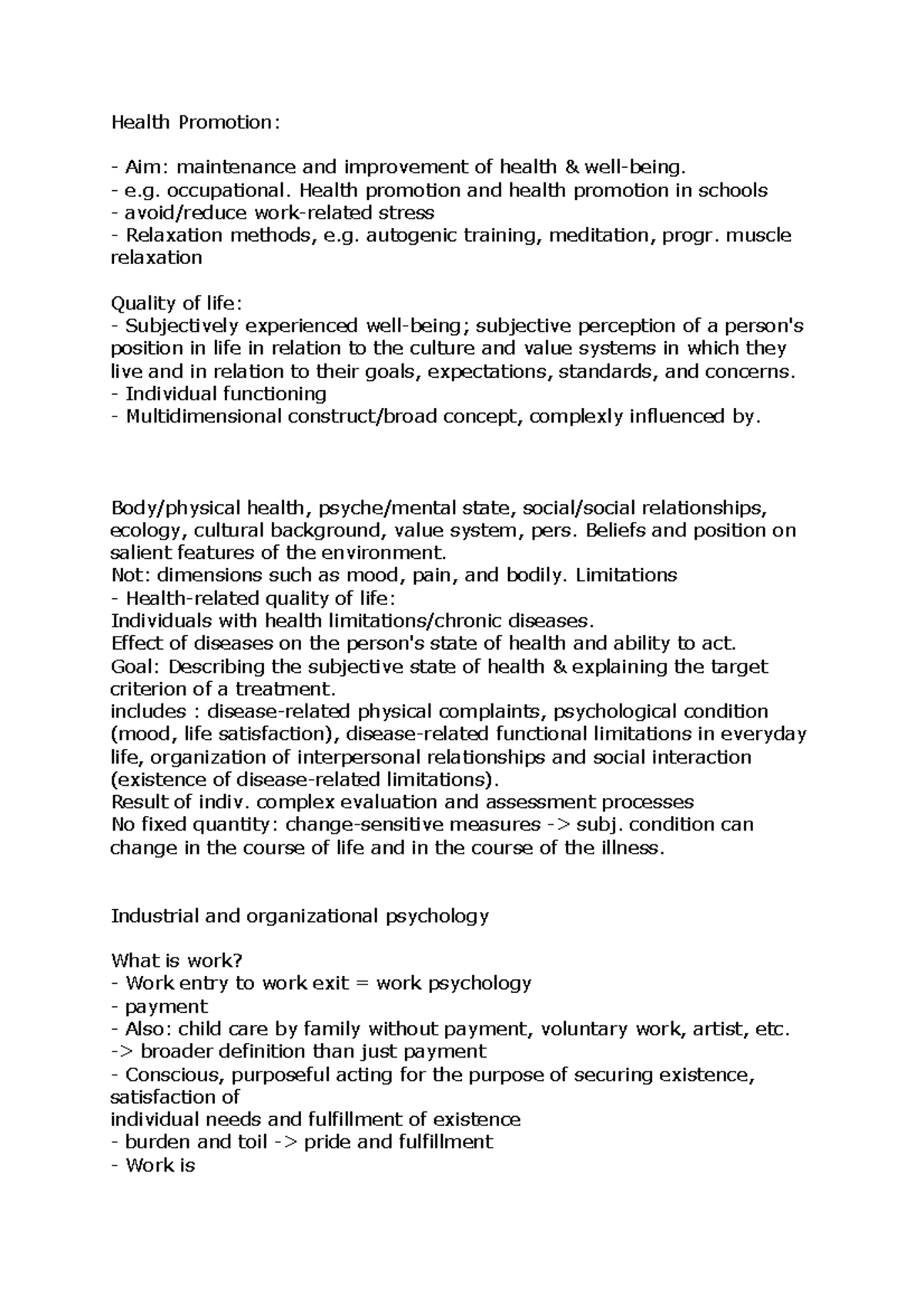 Health Promotion - Introduction To Cognitive Psychology - Health ...