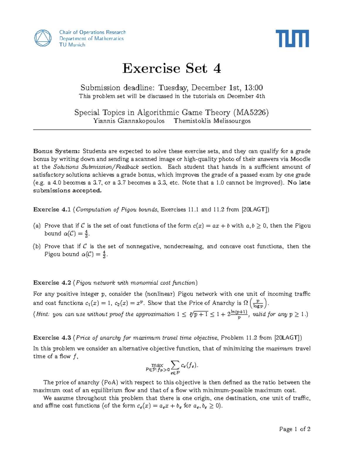 Ex4 - EX4 - Exercise Set 4 Submission deadline: Tuesday, December 1st ...
