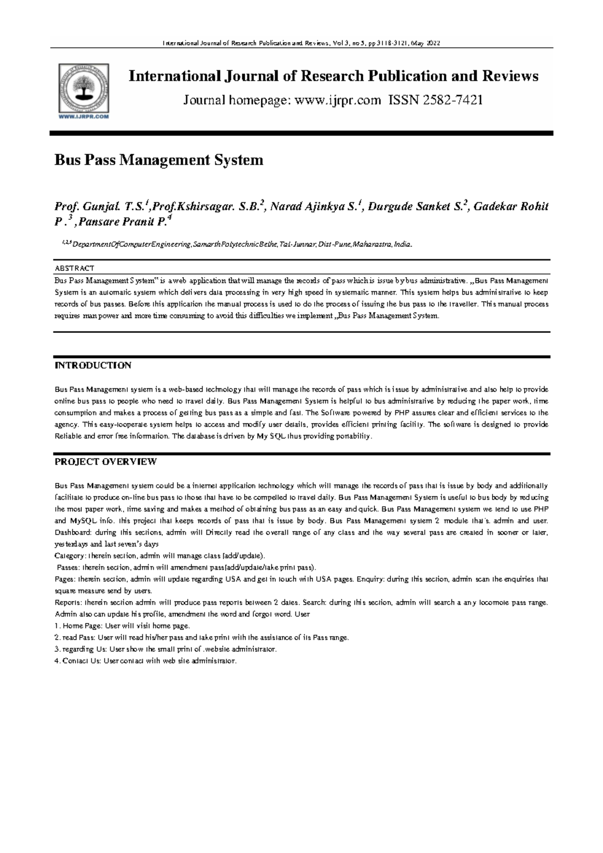 Ijrpr 4276 - Good - International Journal of Research Publication and ...