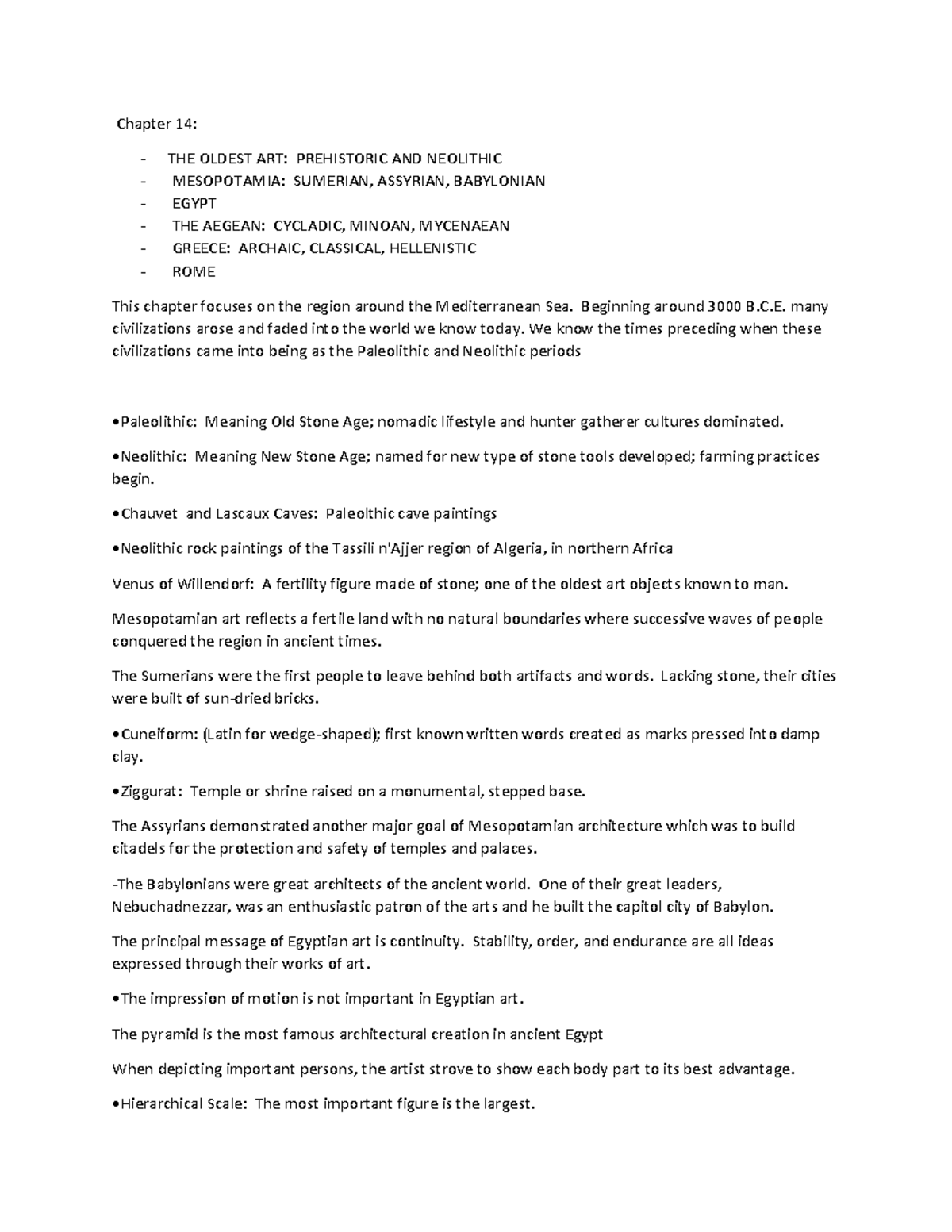 Final exam prep for art - Chapter 14: THE OLDEST ART: PREHISTORIC AND ...