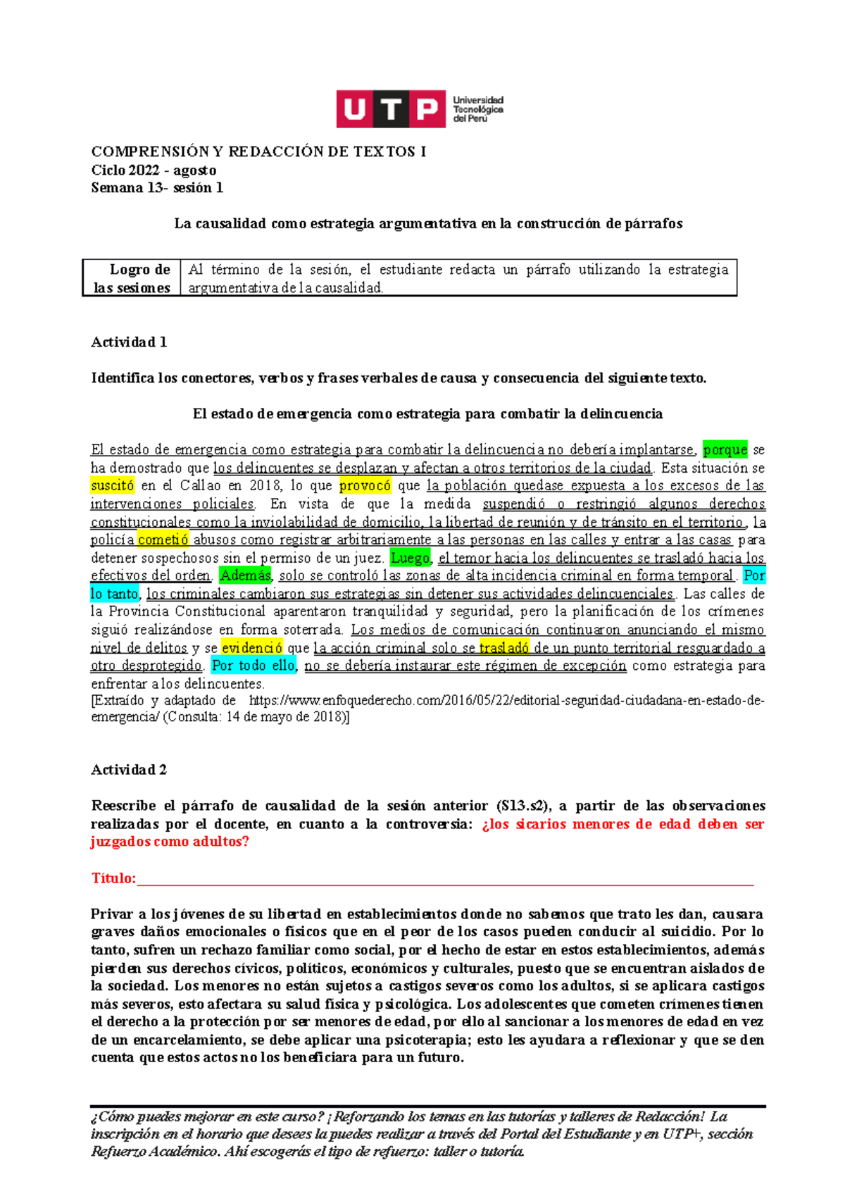 S13.s1 La causalidad como estrategia discursiva - COMPRENSIÓN Y ...