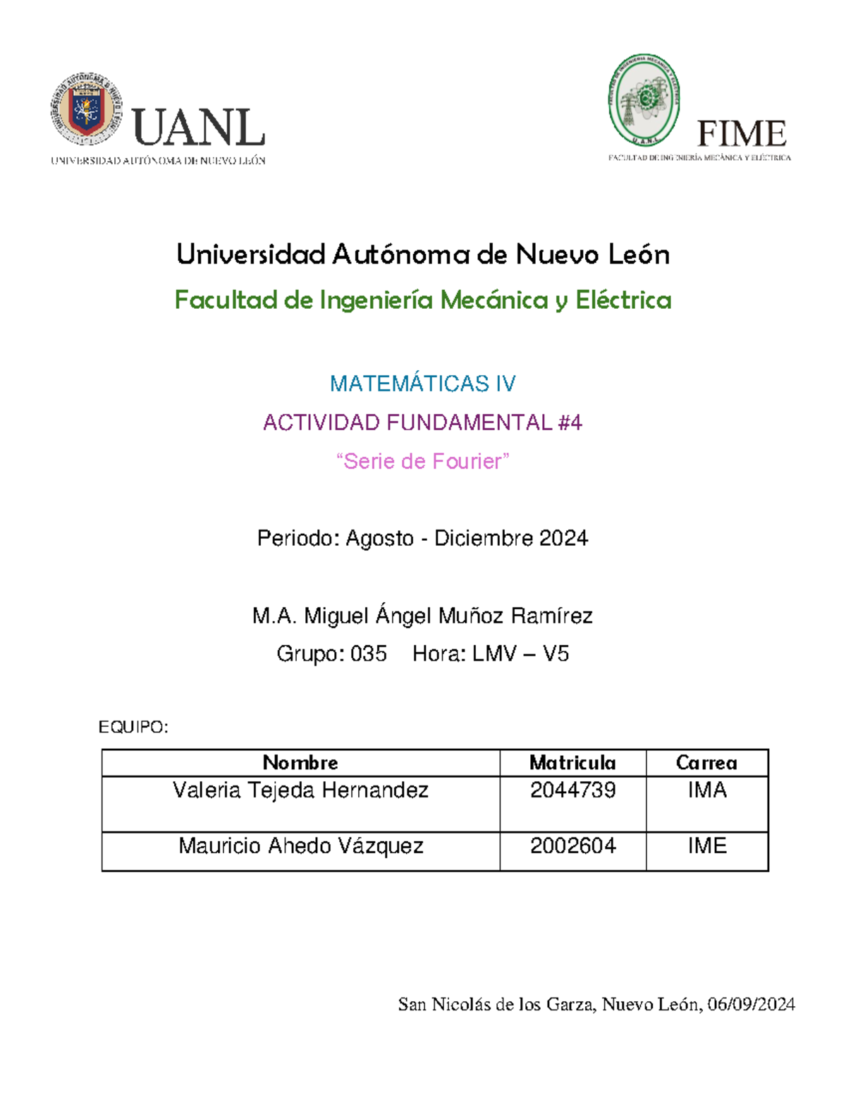 AF4 Mateiv EQ - Actividad matematicas trigonometricas - Universidad ...