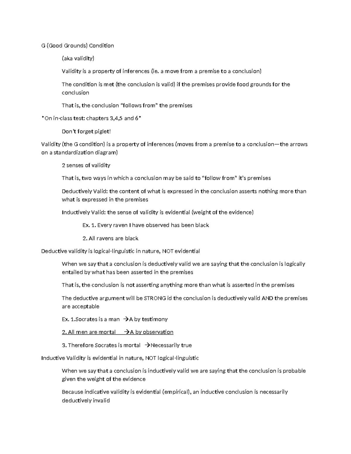 March 3 - Examples/practice questions on validity of a statement - G ...