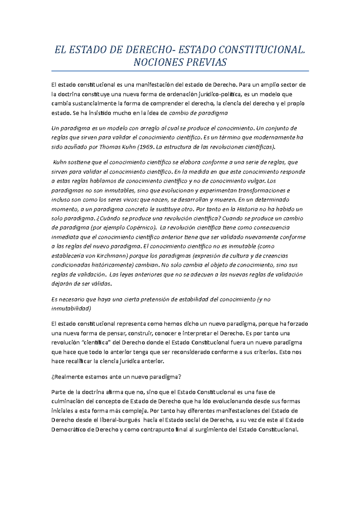 EL Estado DE Derecho - EL ESTADO DE DERECHO- ESTADO CONSTITUCIONAL ...