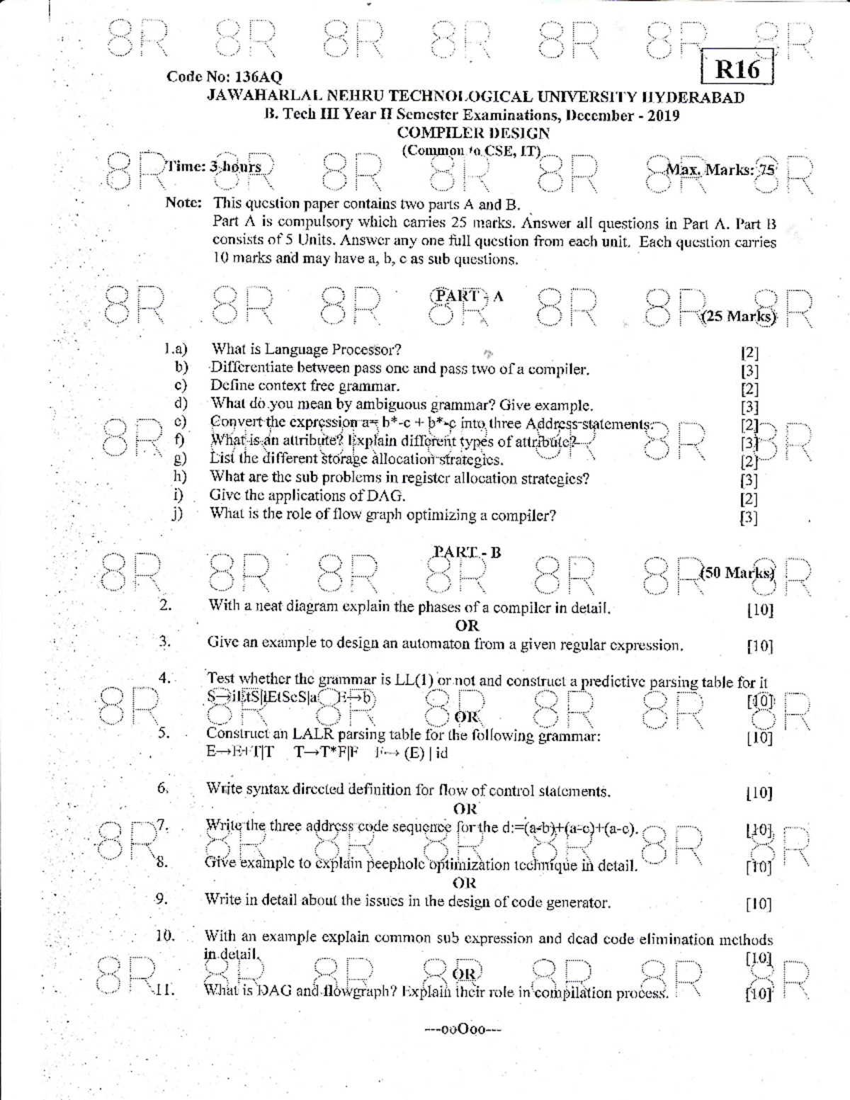 Compiler Design - r) b) c) d) i-'" :" "r. e) :t' '...,.....' "1, i ...