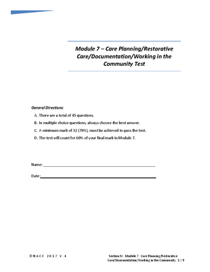 Assignment 7 - download - Module 7 – Care Planning/ Restorative Care ...