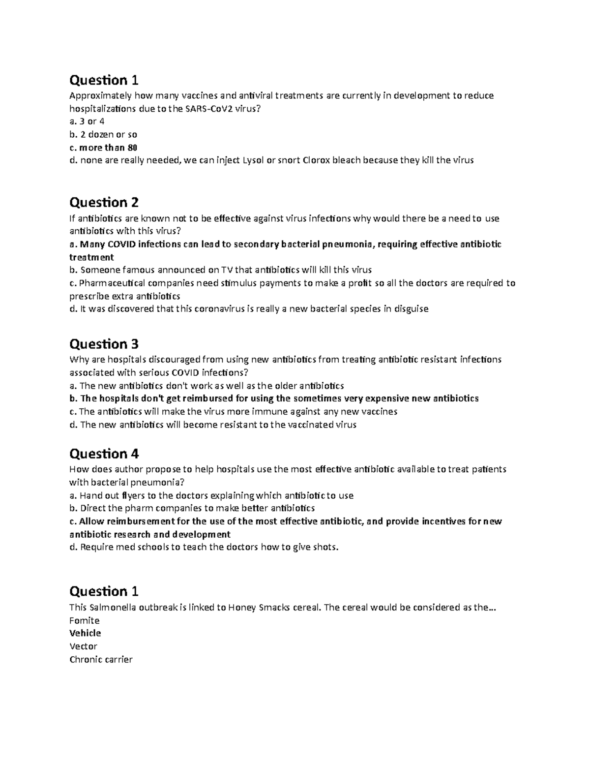 Microbiology Module 10 practice questions - Approximately how many ...