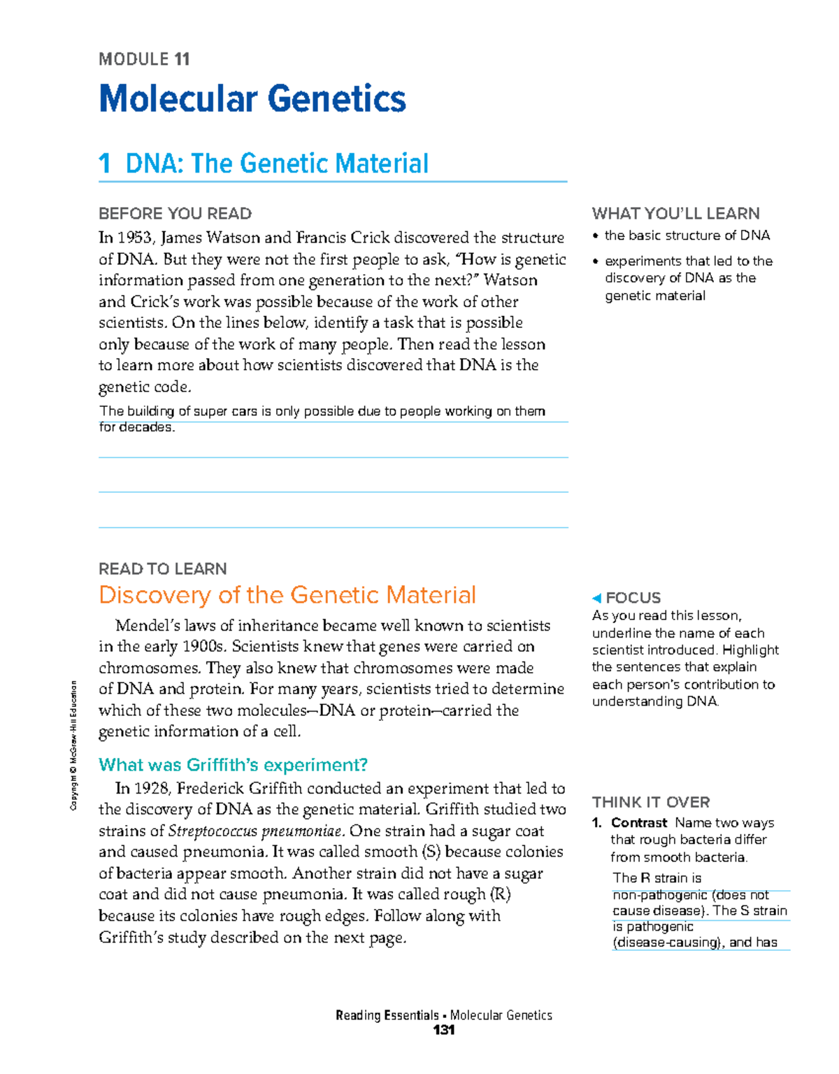 REs2 - Science - Copyright © McGraw-Hill Education Reading Essentials ...