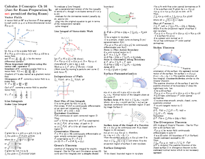 Chapter 14 Summaries - Calculus 3 Concepts- Ch 14 (Just for Exam ...