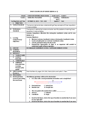Detailed Lesson Plan in Mathematics 2 odd and even numbers - Detailed ...