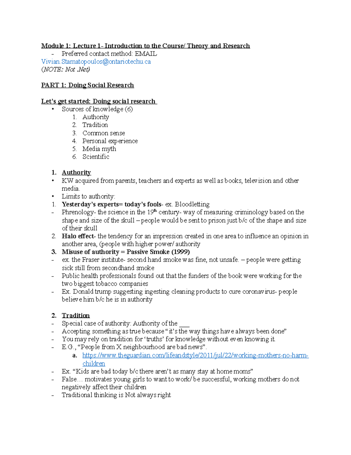 Lecture 1- Introduction to the course: Theory and research - Net) PART ...