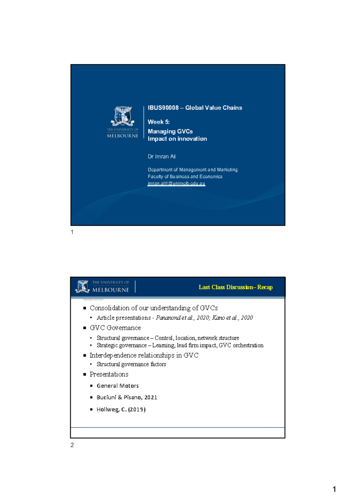 Week 5 Seminar Slides - Lecturer ppt are so nice - IBUS90008 – Global ...