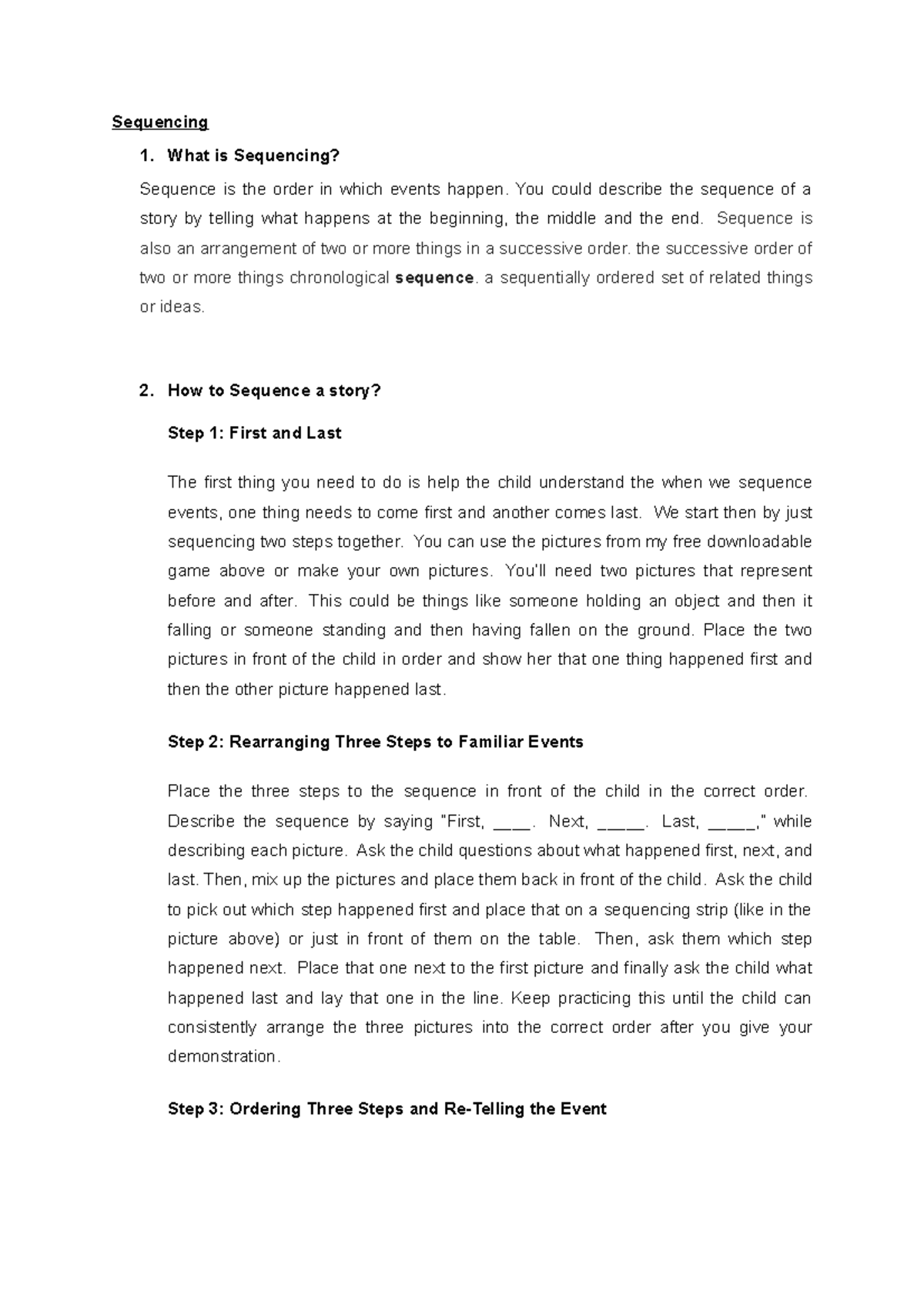 7.1.6 Sequencing - MPU3022 ENGLISH LANGUAGE PROFICIENCY - Sequencing ...
