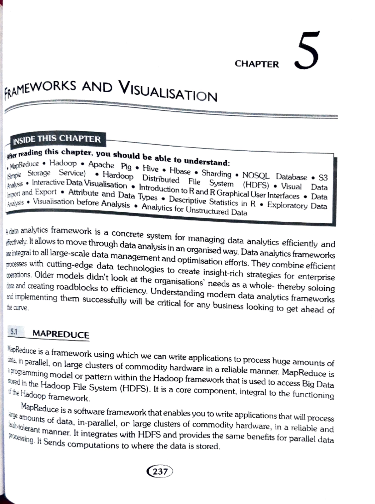 Unit 05 Data Analytics - Good - FRAMEWORKS AND INSIDE THIS CHAPTER ...