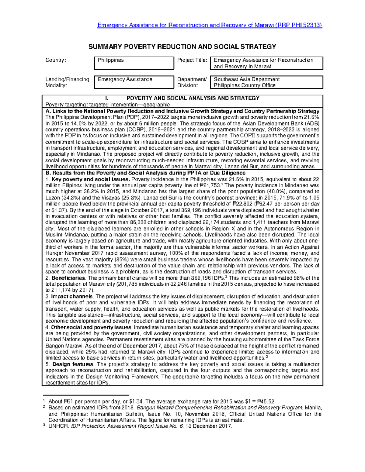 52313-001-sprss - None - Emergency Assistance for Reconstruction and ...