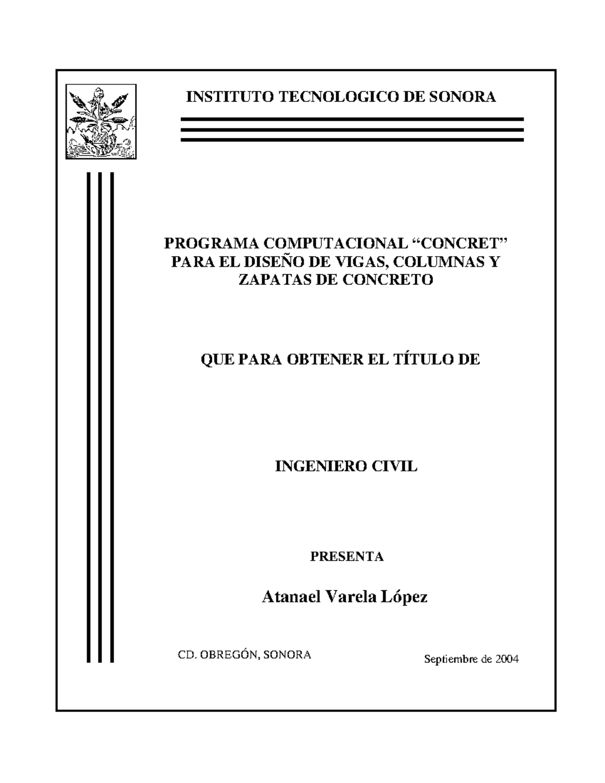 Programa computacional Concret para el d - INSTITUTO TECNOLOGICO DE ...