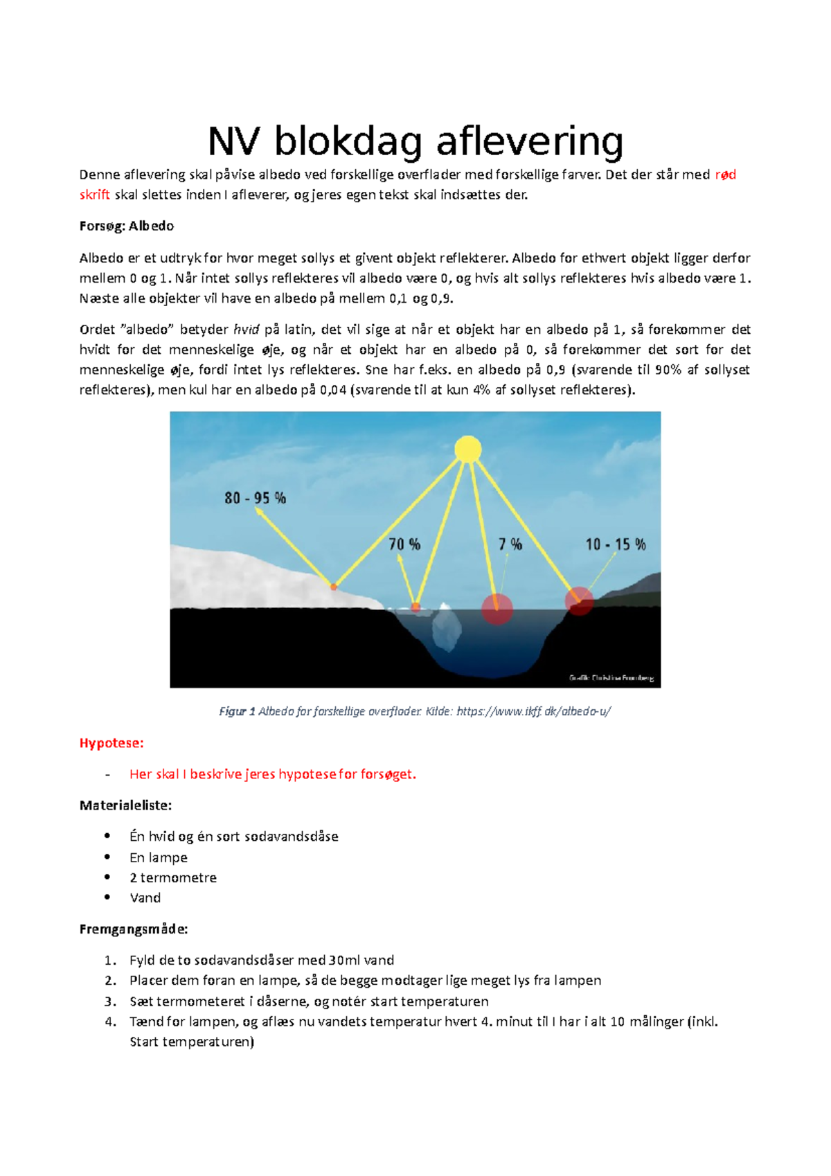 Albedo aflevering NV - NV blokdag aflevering Denne aflevering skal ...