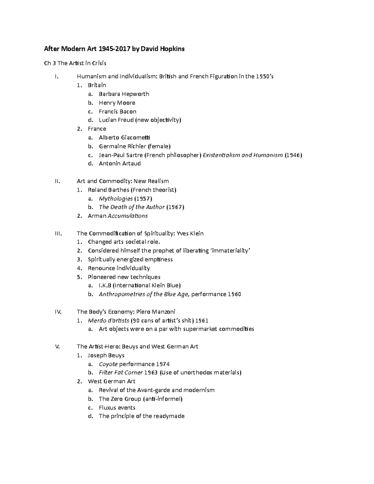 Hopkins CH3.docx - After Modern Art 1945-2017 by David Hopkins Ch 3 The ...
