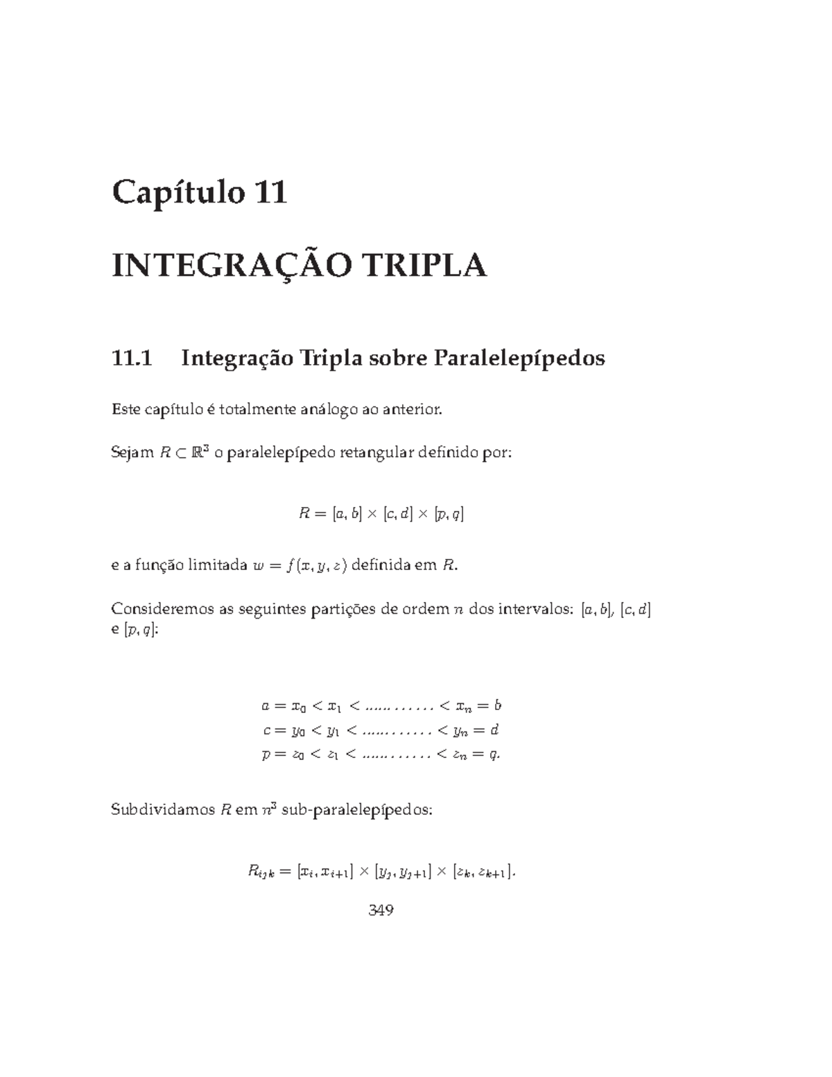 Apostila Integral Tripla - Capítulo 11 INTEGRAÇÃO TRIPLA 11 Integração ...