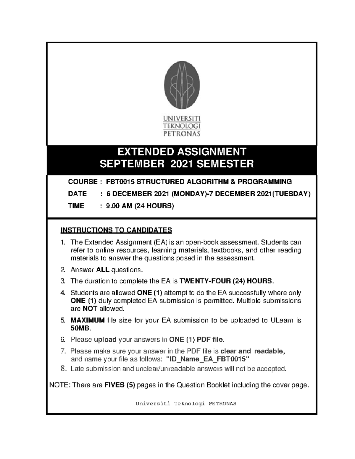 EA SAP SEPT2021 - no description - EXTENDED ASSIGNMENT SEPTEMBER 2021 ...