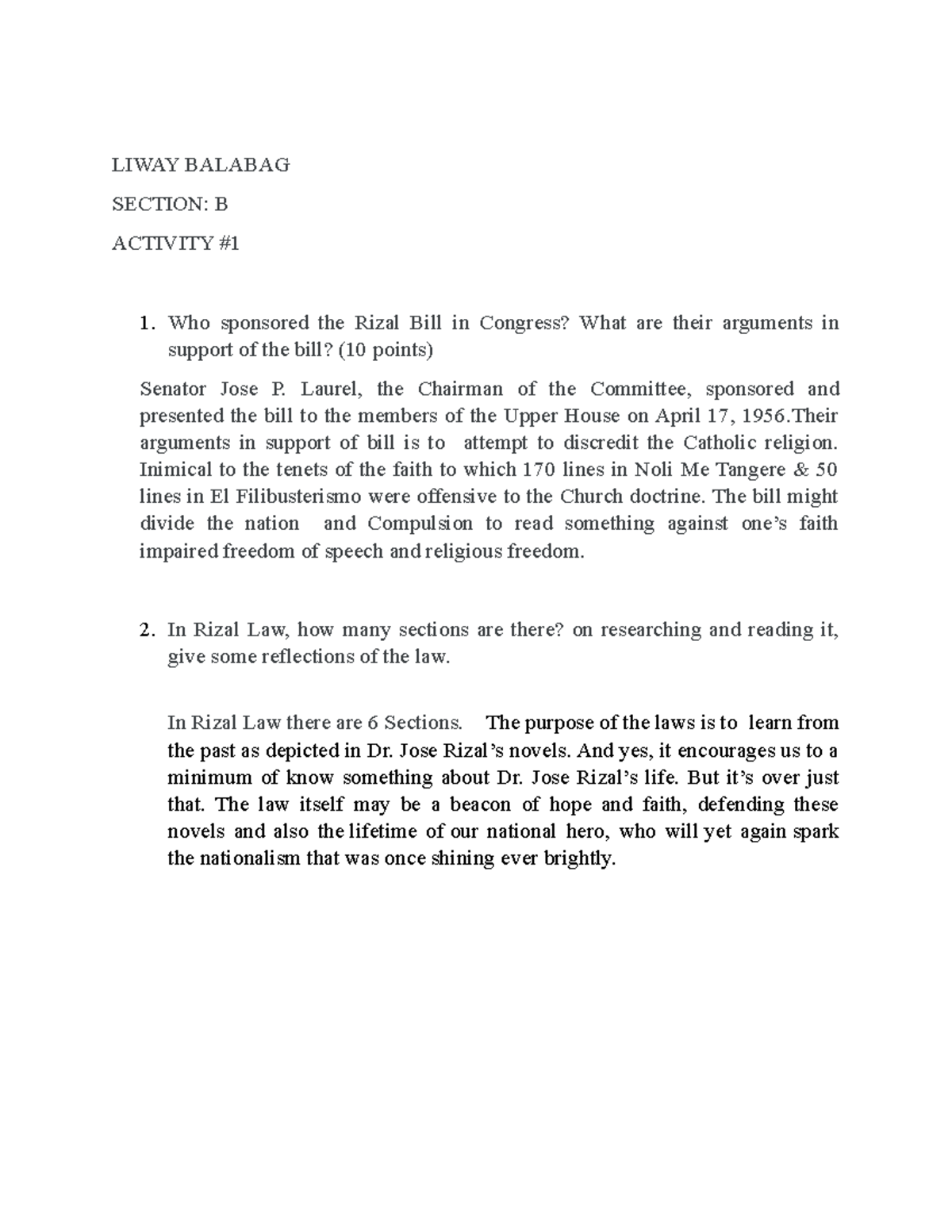 Life and writing of rizal - Life and Works of Rizal - DLSU - Studocu