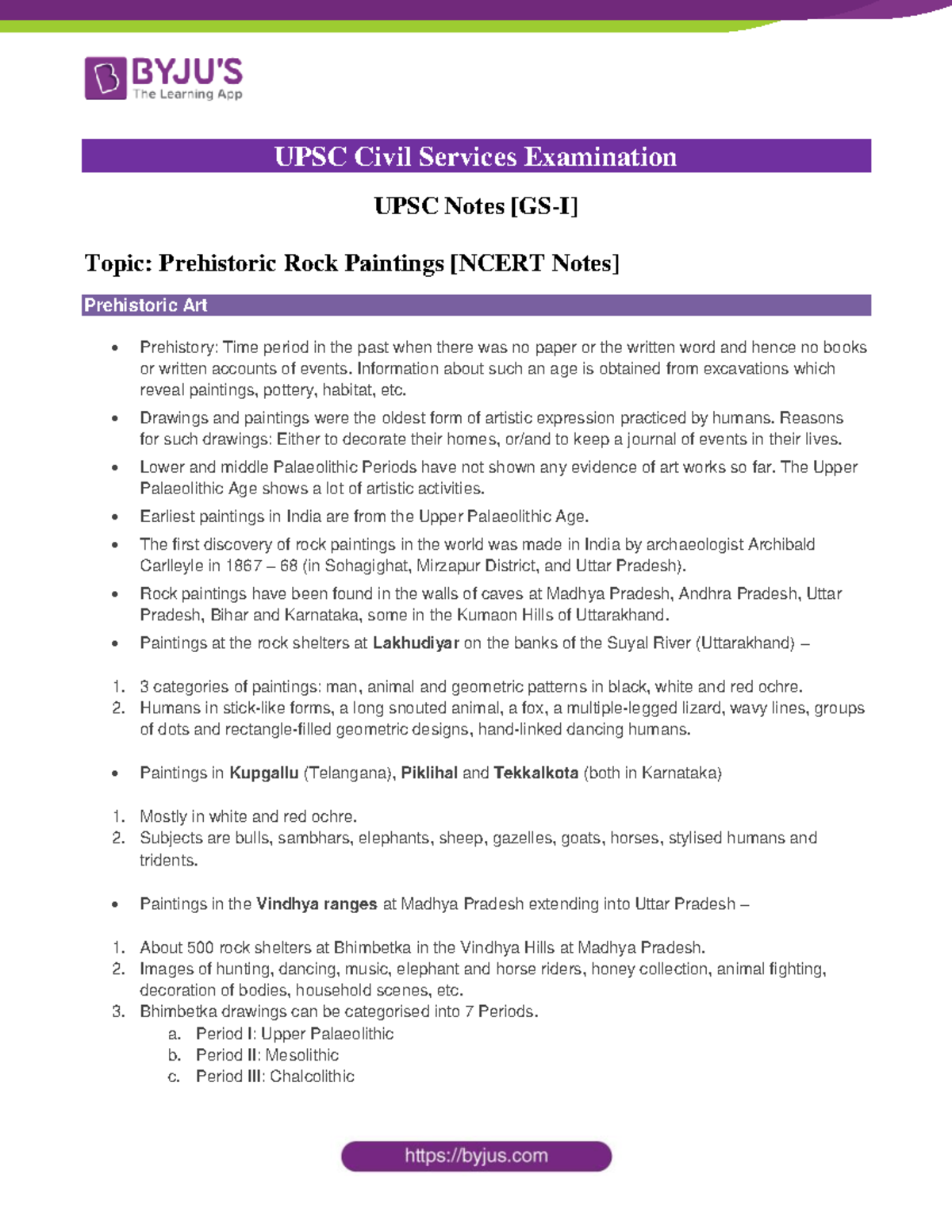 Prehistoric Rock Paintings - Information about such an age is obtained ...