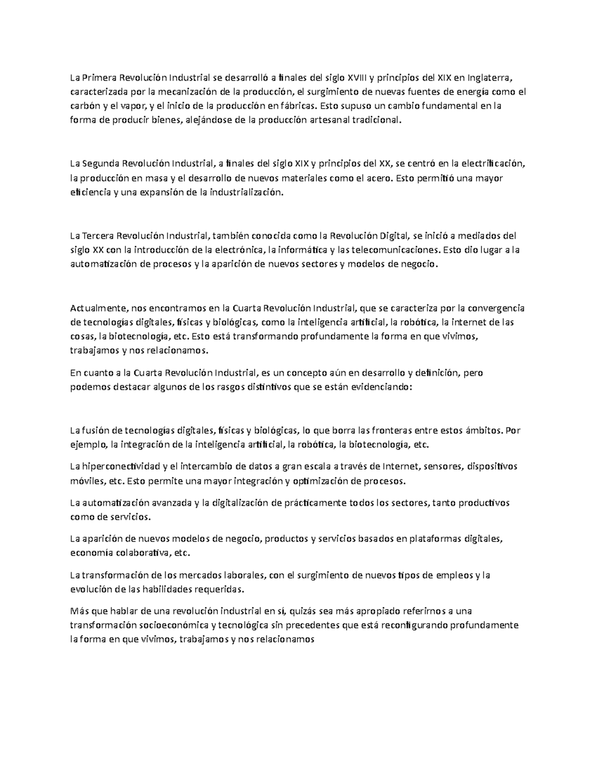 Clase Germán 20 - RESUMEN - La Primera Revolución Industrial se ...