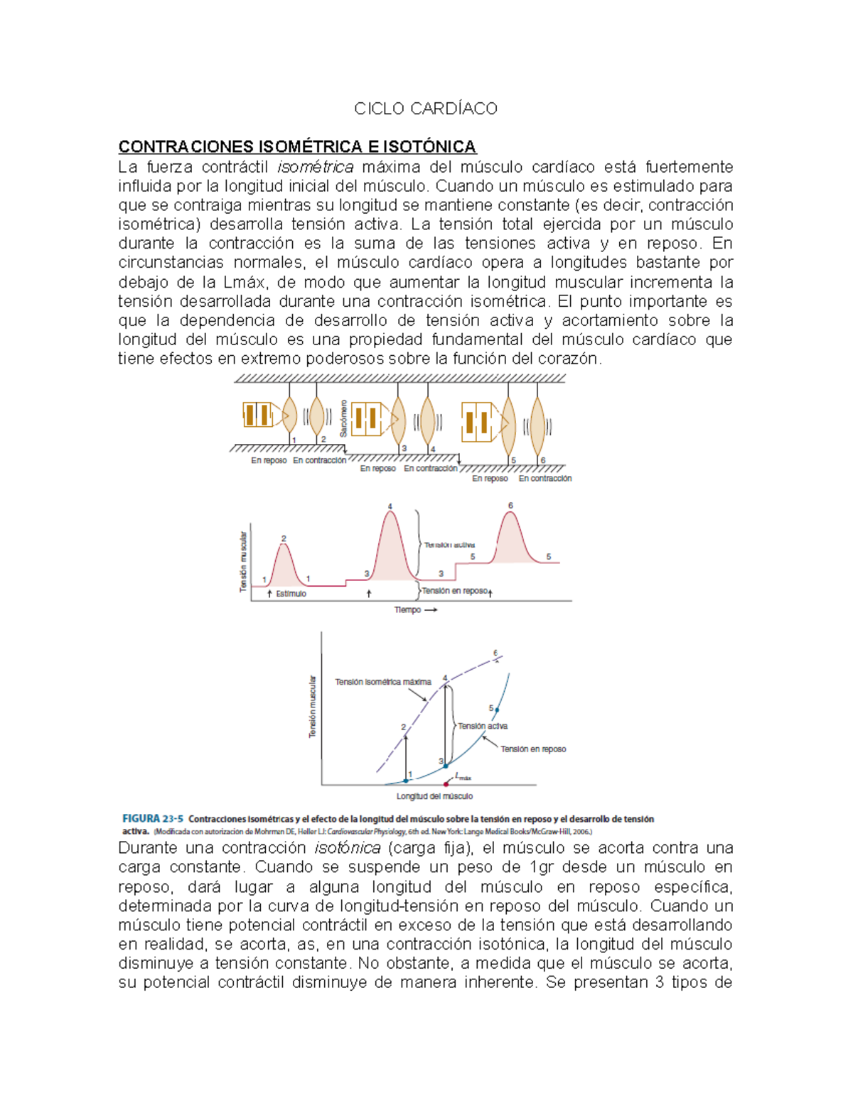 Ciclo CardíACO - CICLO CARDÍACO CONTRACIONES ISOMÉTRICA E ISOTÓNICA La ...