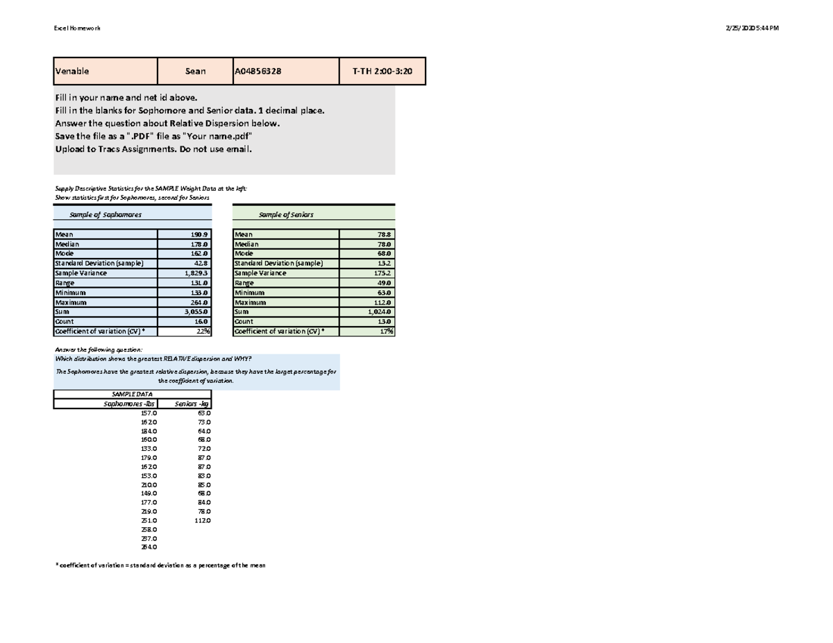 Super duper awesome thing - Warning: TT: undefined function: 32 Excel Homework 2/25/2020 5:44 PM ...