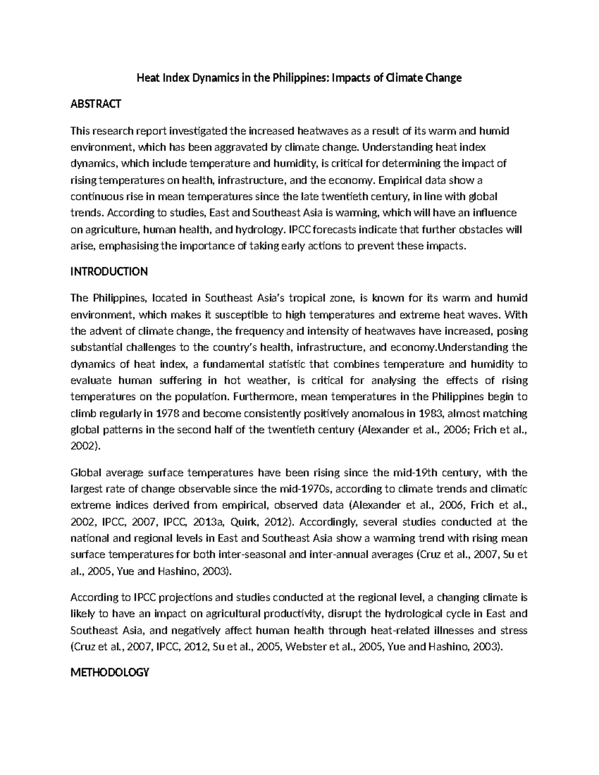 Daniela Joy A. Omala (Research Report) - Heat Index Dynamics in the ...