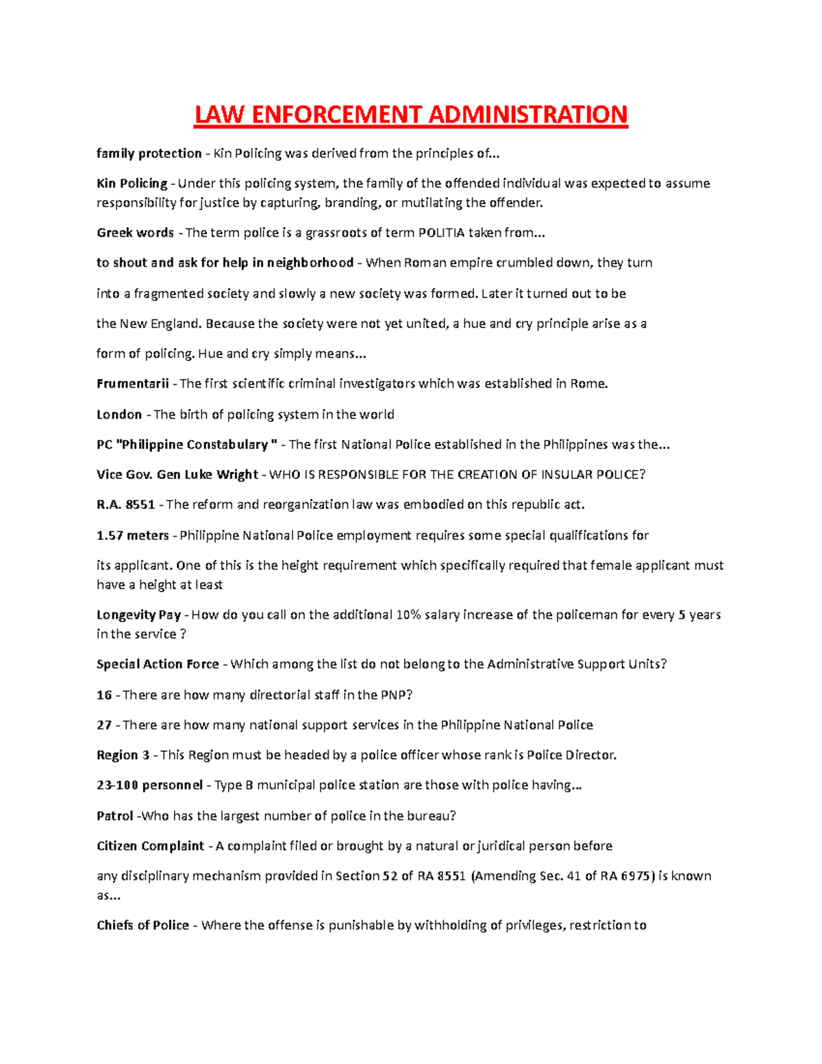 LAW Enforcement Administration - LAW ENFORCEMENT ADMINISTRATION family ...