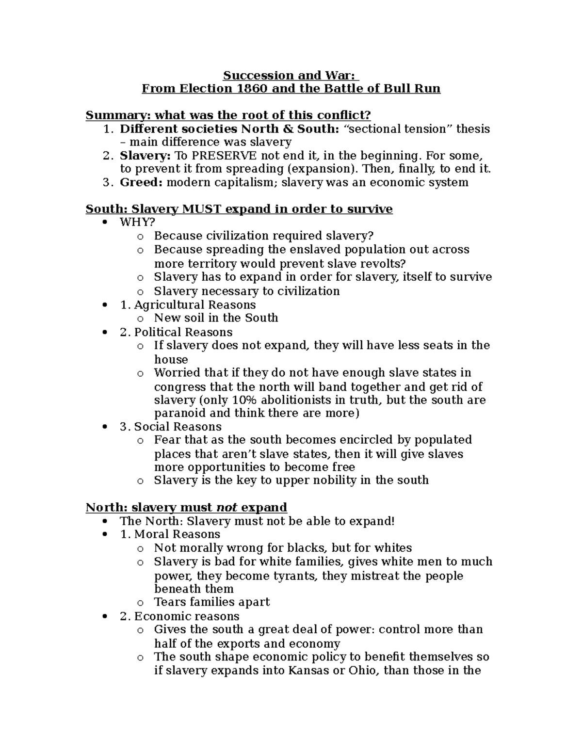 Succession and War - history - Succession and War: From Election 1860 ...