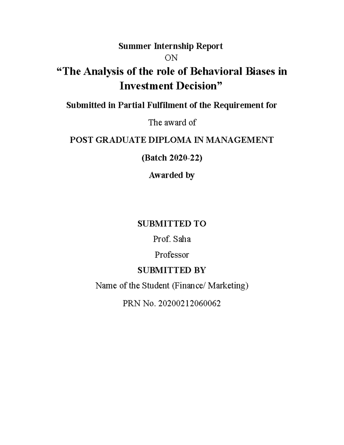 SIP report final - Operations Management - IIM Indore - Studocu