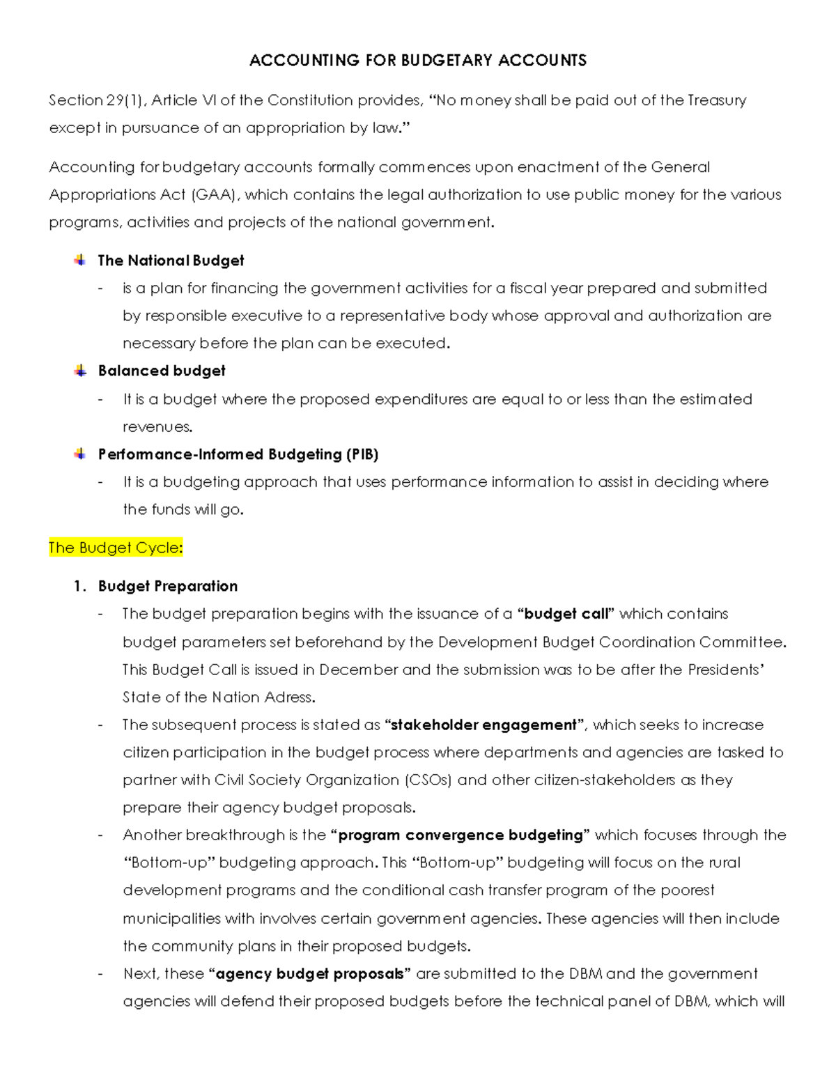 Final-Outline -Budgetary-Accounts - Government Accounting - ACCOUNTING ...