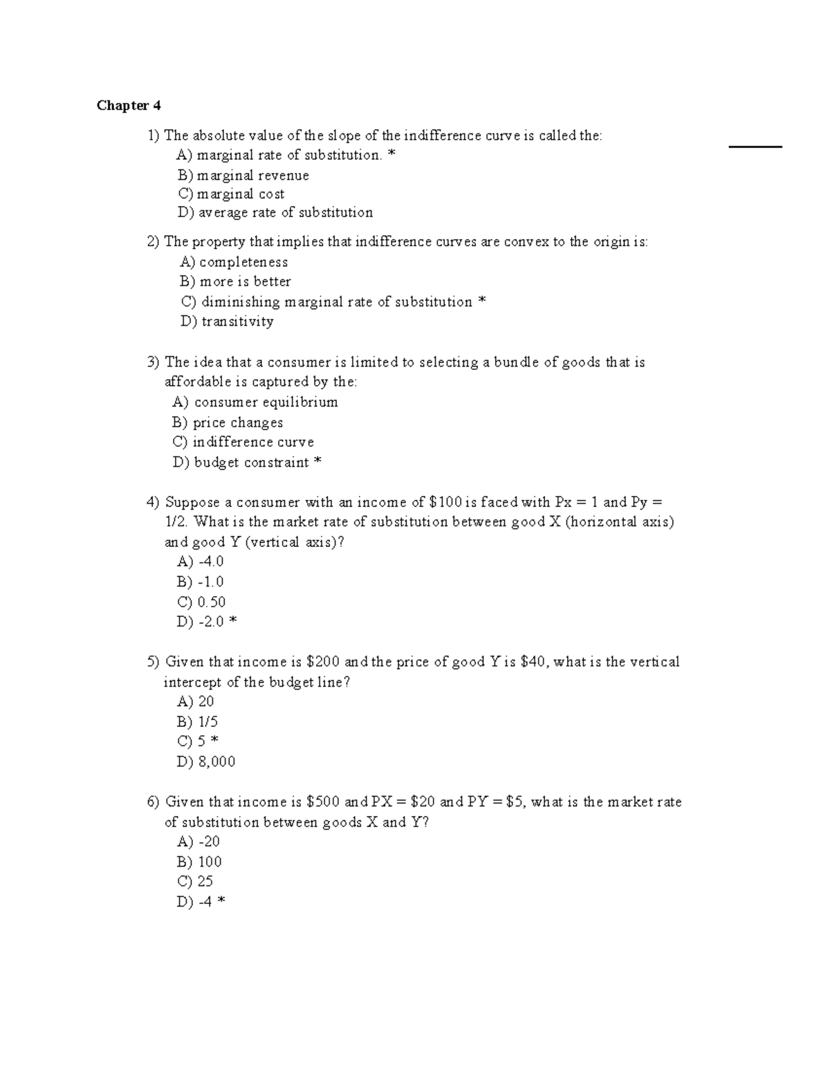 Chapter 4H - Exam 1 Prep - Chapter 4 1 ) The absolute value of the ...