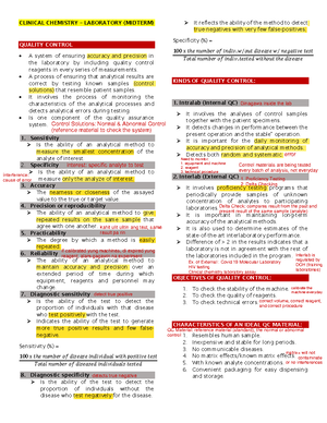 WEEK 7 Quality Management - CCHM311: CLINICAL CHEMISTRY 1 (LECTURE ...