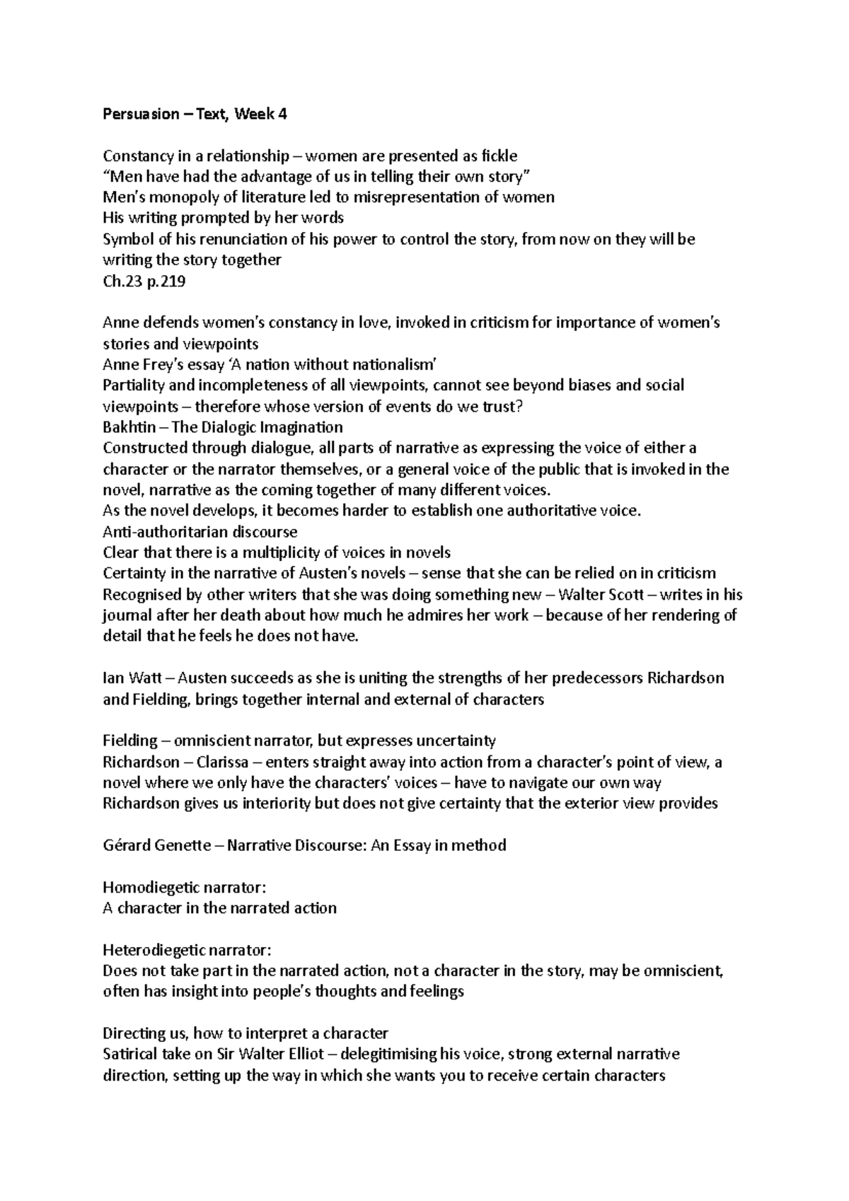 Persuasion – Text - Persuasion – Text, Week 4 Constancy in a ...