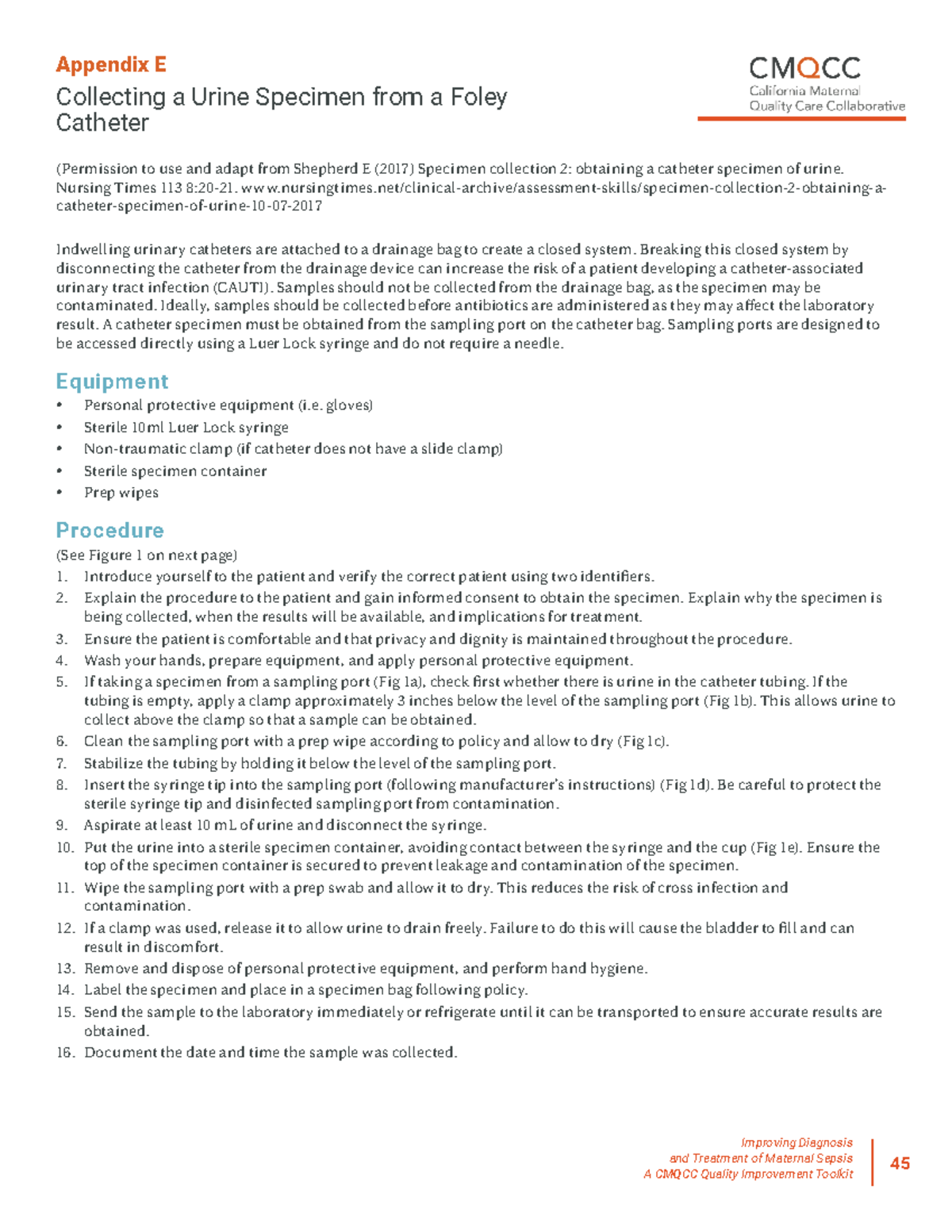 Sepsis Appendix E - KKKKKK - Improving Diagnosis and Treatment of ...