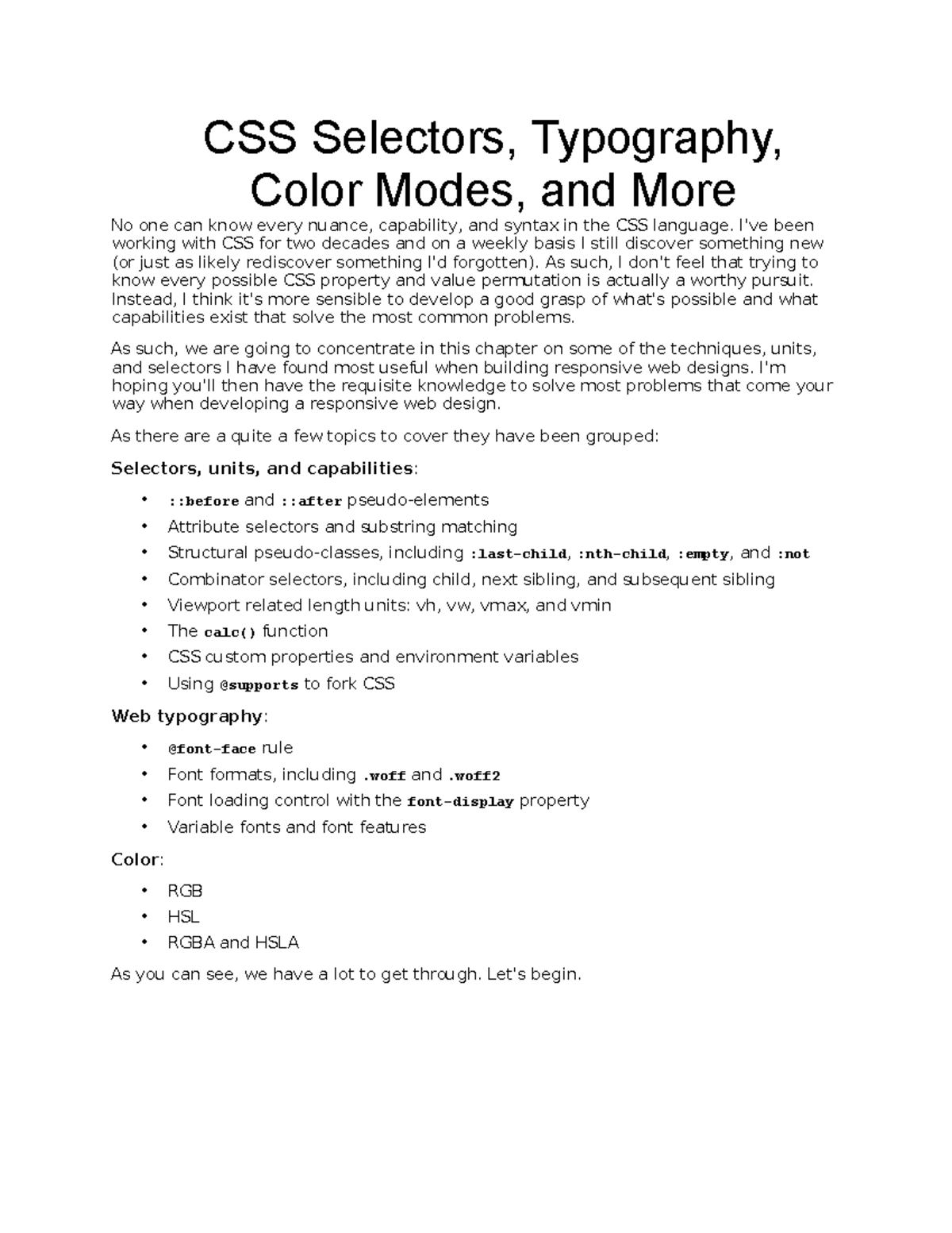 CSS Selectors - No one can know every nuance, capability, and syntax in ...
