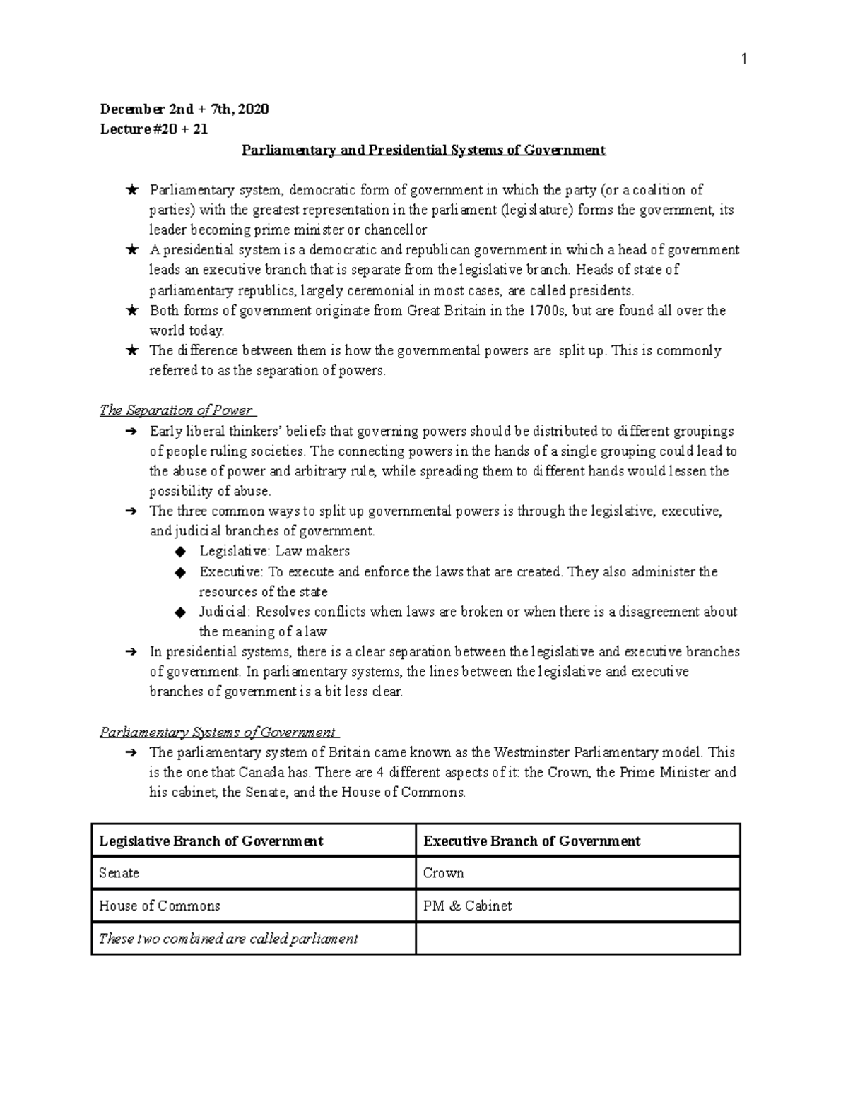 Introduction to Politics - Lecture #20 +21 - 1 December 2nd + 7th, 2020 ...