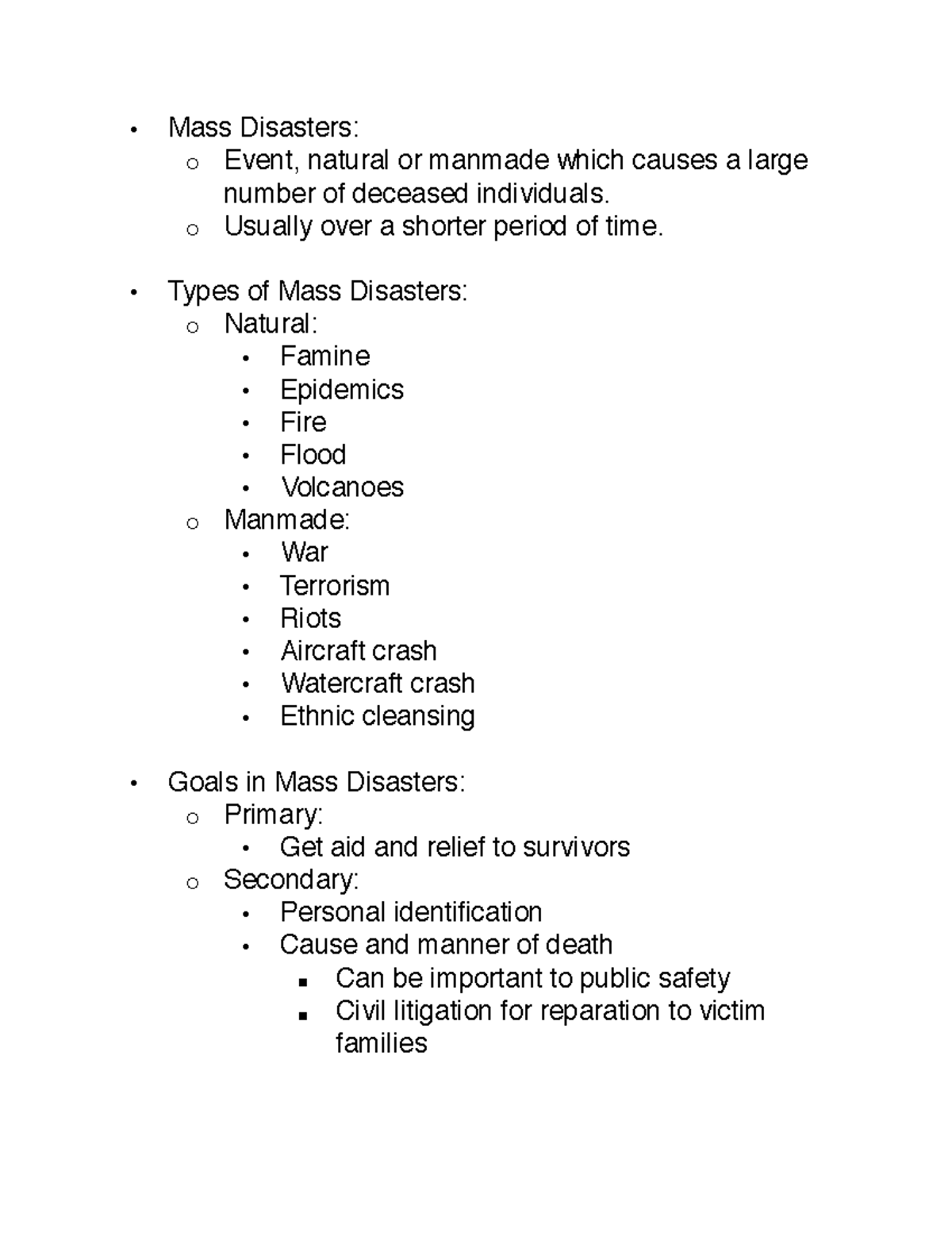 Mass Disasters and Human Rights - Mass Disasters: Event, natural or ...