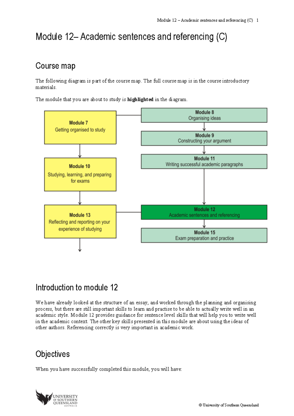 Module 12 academic sentences and referencing 12-1-15 - Module 12 ...