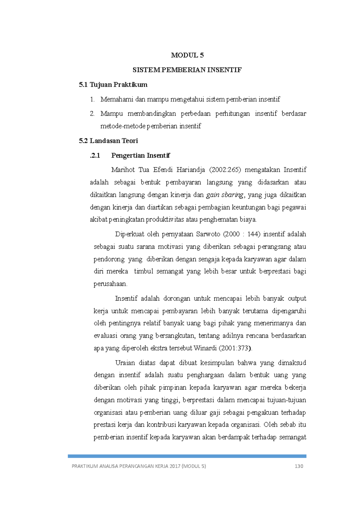 Modul 5 Sistem Pemberian Insentif (revisi) - MODUL 5 SISTEM PEMBERIAN ...