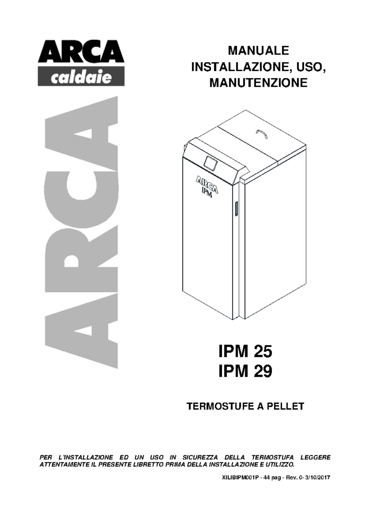 Manuale Installazione Uso Manutenzione stufa IPM 29 - MANUALE ...