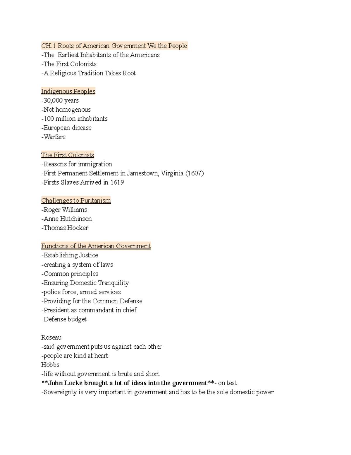 Ch.1 Roots of American Government We the People - Studocu