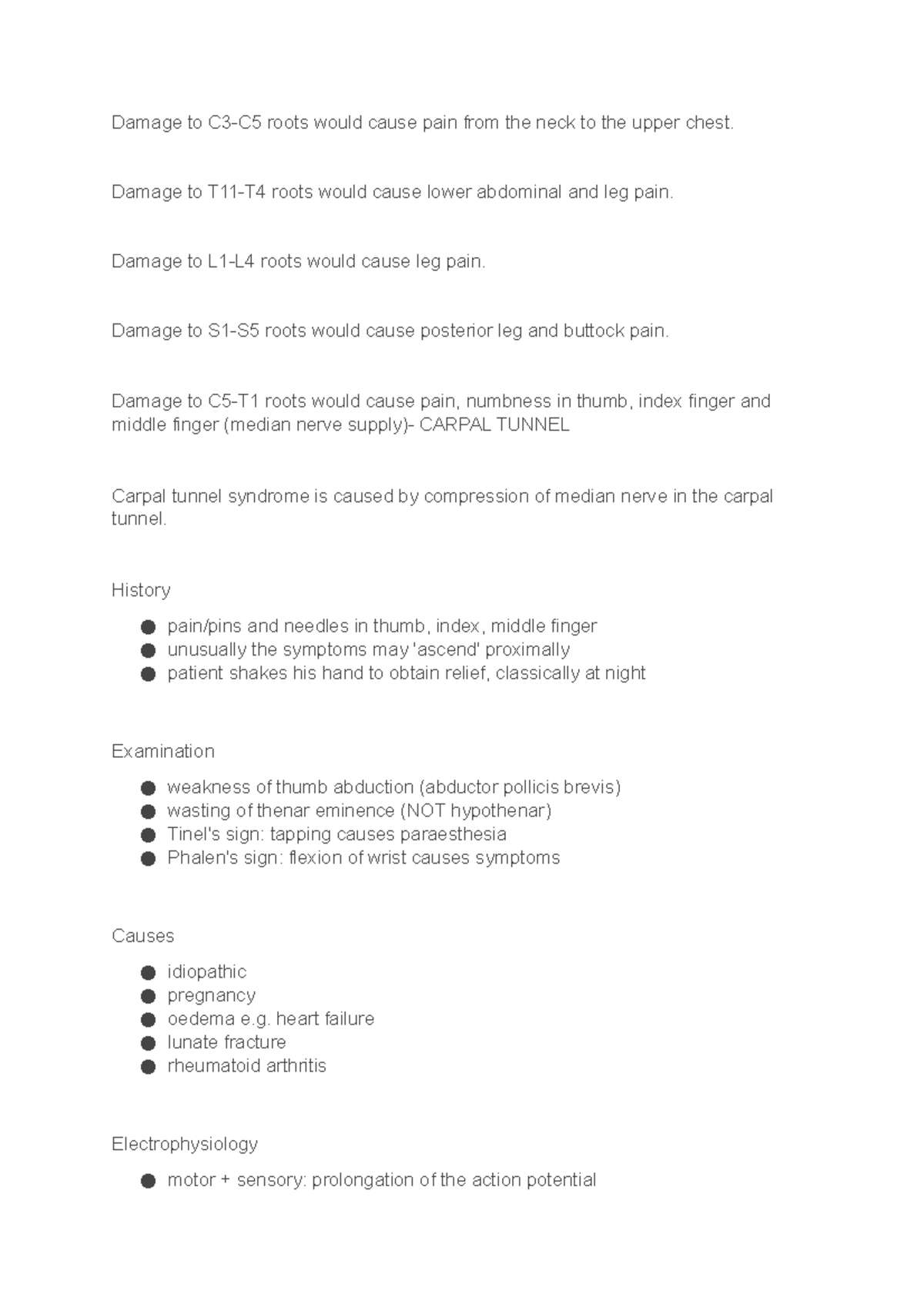 Non rheumatology - Non rheumatological MSK conditions - Damage to C3-C5 ...