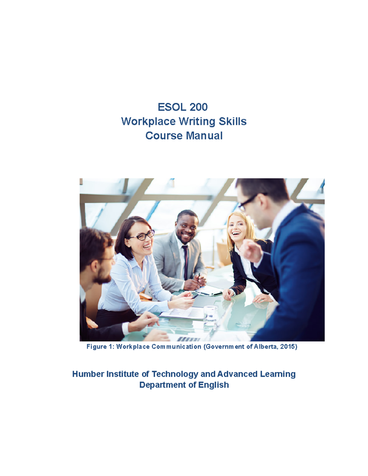 ESOL 200 Workplace Writing Course Manual - Updated June 2017 (1)(1 ...