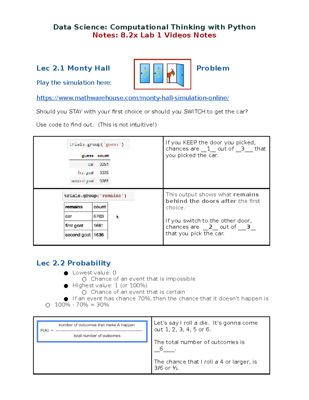 8.2x Week 1 Data Science Worksheet Berkley - Data Science ...